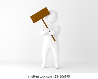 3d Man Empty Sign Stock Illustration 234606595 | Shutterstock