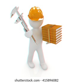 3d Man Engineer Hard Hat Vernier 스톡 일러스트 415896082 | Shutterstock