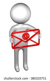 3d Man Envelope Isolated On White 스톡 일러스트 380103751 | Shutterstock