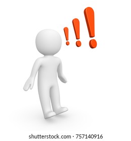 Ilustrasi Stok 3d People Man Person Exclamation Mark 123142147 ...