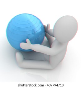 3d Man Exercising Position On Fitness 스톡 일러스트 262843550 | Shutterstock