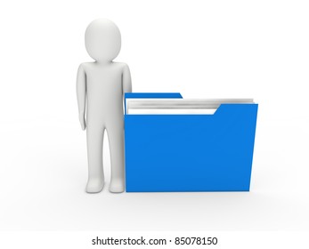 3d Man File Blue Folder Document 스톡 일러스트 85078150 | Shutterstock