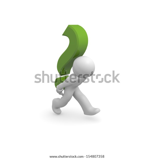 3d Man Green Question Mark 스톡 일러스트 154807358 | Shutterstock