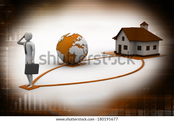 3d Man House Stock Illustration 180195677 | Shutterstock