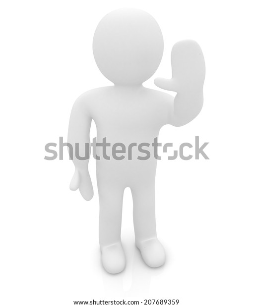 3d Man Isolated On White Series Stock Illustration 207689359 | Shutterstock