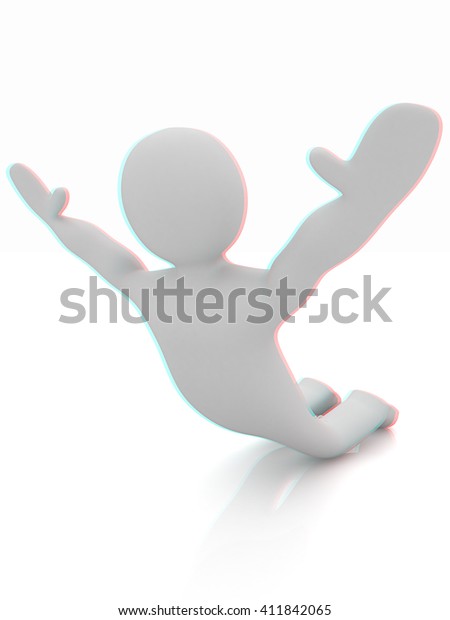 3d Man Isolated On White Series Stock Illustration 411842065 | Shutterstock