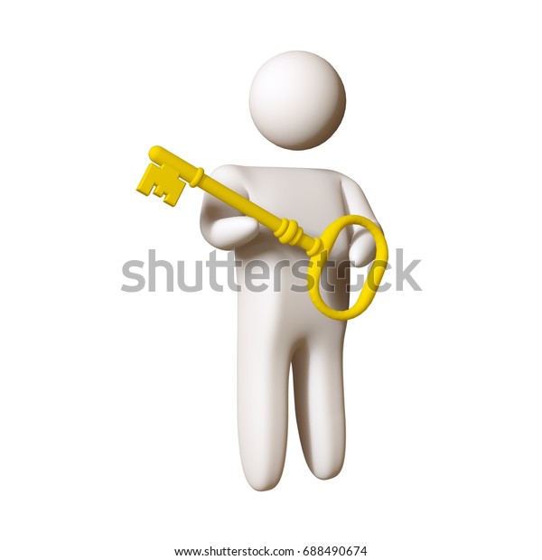 3d Man Key Stock Illustration 688490674 | Shutterstock