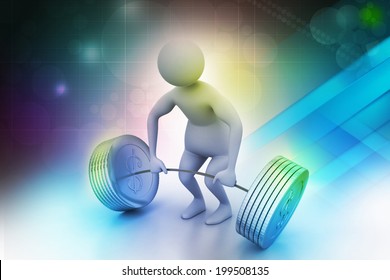 3d Man Lifting Weights 스톡 일러스트 205616938 | Shutterstock