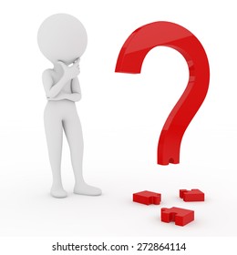3d Man Next Question Mark Stock Illustration 272864114 | Shutterstock
