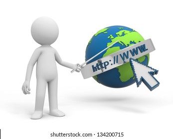 3d Man Pointing Internet Model 스톡 일러스트 134200715 | Shutterstock