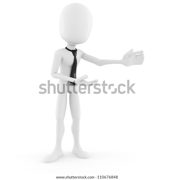 3d Man Presenting Some New Cool Stock Illustration 110676848 | Shutterstock