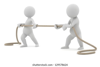3d Man Business Boss Pulling Rope Stock Illustration 59908522 ...