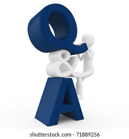 3d Man Question Answer Sign Isolated Stock Illustration 71889256 ...
