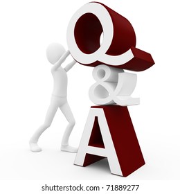 3d Man Question Answer Sign Isolated Stock Illustration 71889277 ...