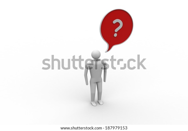 3d Man Question Mark 스톡 일러스트 187979153 | Shutterstock