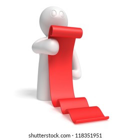 3d Man Reading Paper Rules Bill Stock Illustration 118351951 | Shutterstock