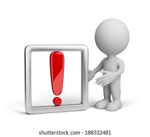 3d Man Red Exclamation Mark 3d 스톡 일러스트 188332481 | Shutterstock