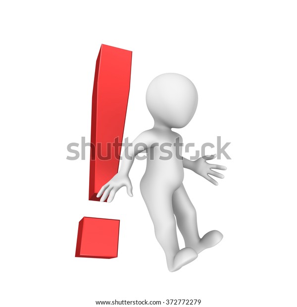 3d Man Red Exclamation Mark Stock Illustration 372772279 | Shutterstock