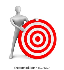 3d Man Target Success Concept 3d Stock Illustration 1188943957