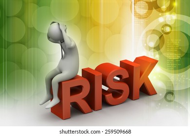 3d Man Risk Problem Stock Illustration 259509668 | Shutterstock