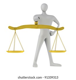 3d Man Scale Stock Illustration 91339313 | Shutterstock