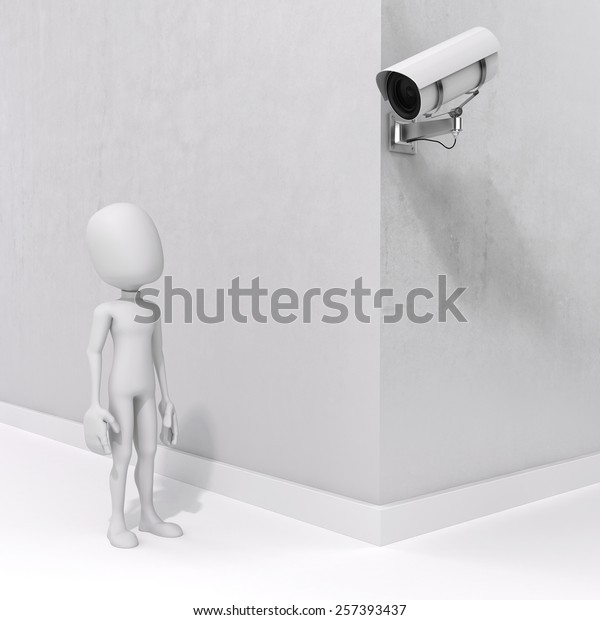 3d Man Security Camera Stock Illustration 257393437 | Shutterstock