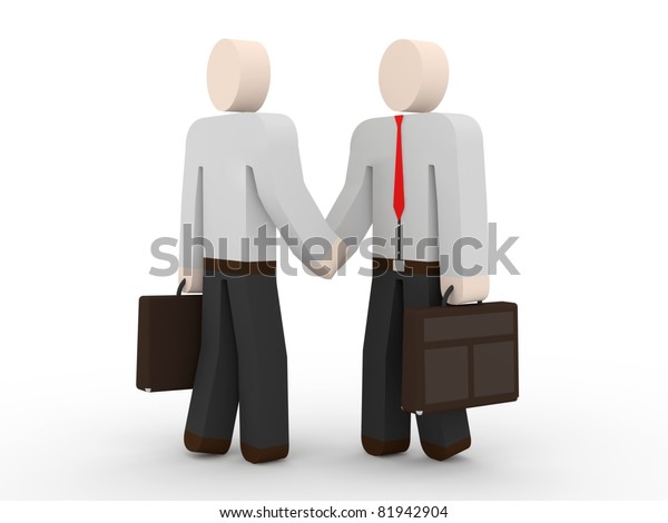 3d Man Shaking Hands 스톡 일러스트 81942904 | Shutterstock