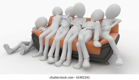 3d Man Sofa Isolated On White Stock Illustration 61401241 | Shutterstock