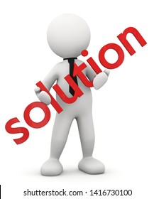 「3d Man Solution Hand」のイラスト素材 1416730100 | Shutterstock