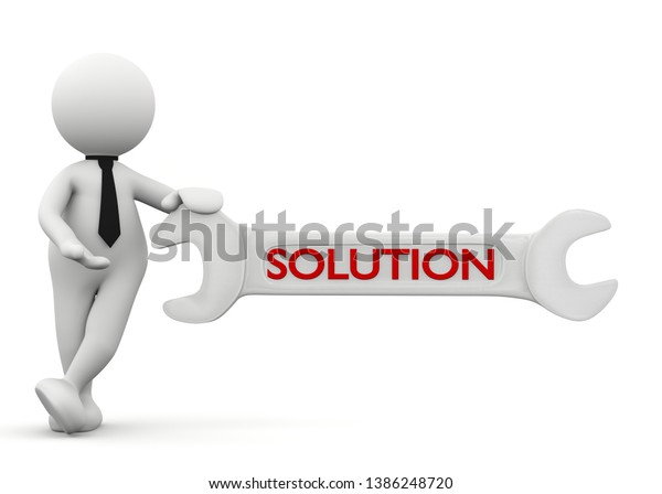 3d Man Solution Key Stock Illustration 1386248720 | Shutterstock