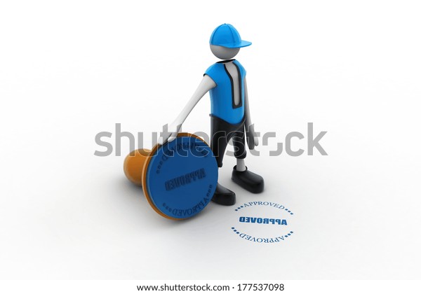 3d Man Stamp Stock Illustration 177537098 | Shutterstock