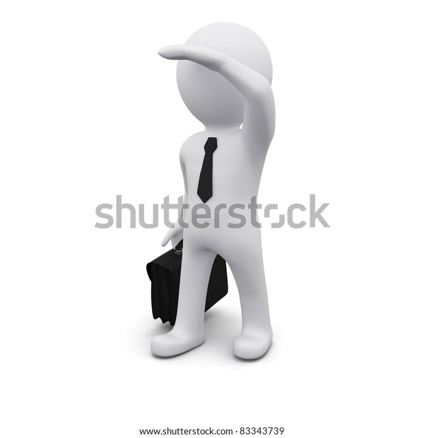 3d Man Standing Looking Forward New Stock Illustration 83343739 ...