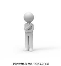 3d Man Standing Thinking Stock Illustration 2025665453 | Shutterstock