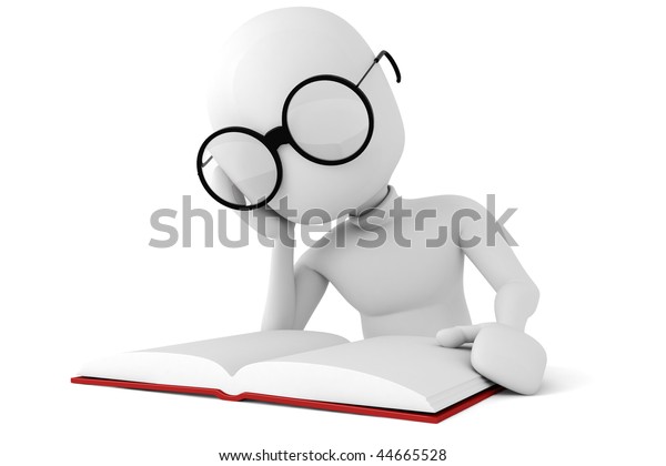3d Man Studying Stock Illustration 44665528 | Shutterstock