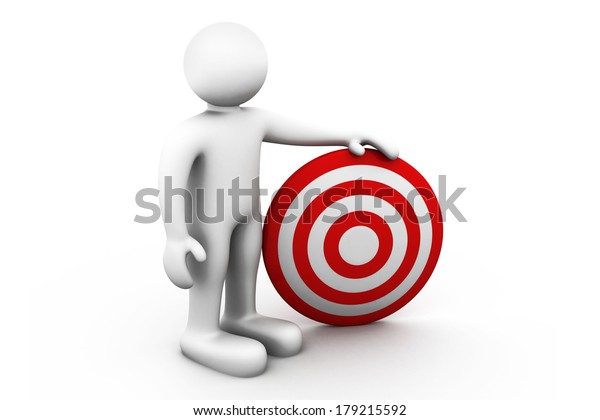 3d Man Target Stock Illustration 179215592
