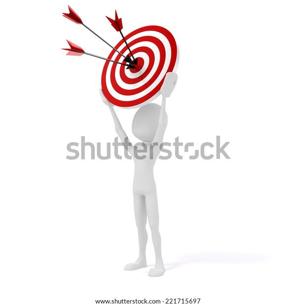 3d Man Target Arrows Stock Illustration 221715697 | Shutterstock