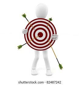 3d Man Target Arrows Isolated On Stock Illustration 82487242 | Shutterstock