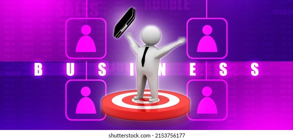 3d Man Target 3d Render Stock Illustration 2153756177 | Shutterstock