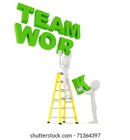 3d Man Team Work Stock Illustration 71364400 | Shutterstock
