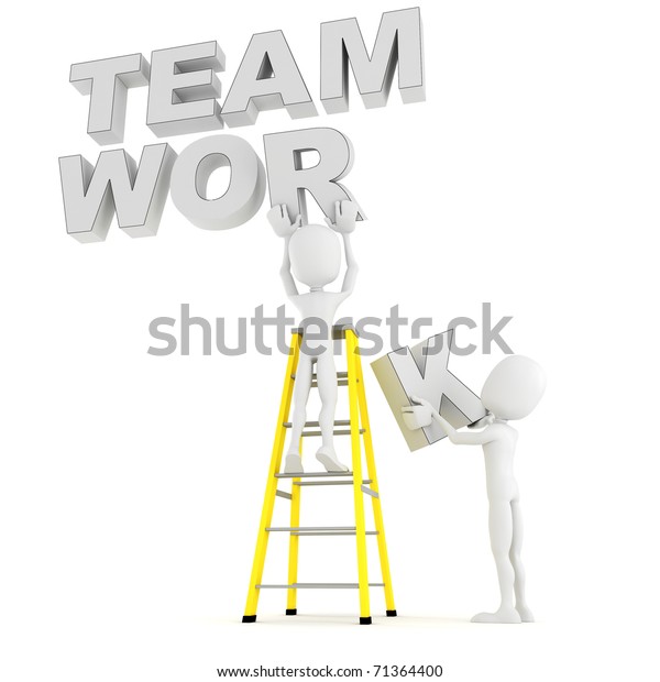 3d Man Team Work Stock Illustration 71364400 | Shutterstock