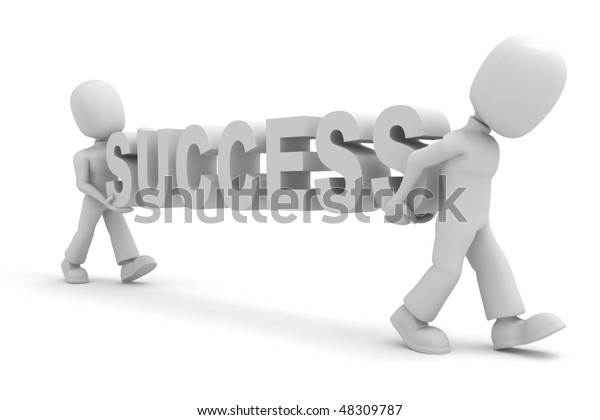 3d Man Teamwork Stock Illustration 48309787 | Shutterstock