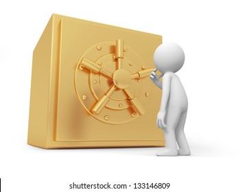 3d Man Thinking Face Safe Stock Illustration 133146809 | Shutterstock
