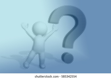 3d Man Thinking Red Question Marks 스톡 일러스트 585342554 | Shutterstock