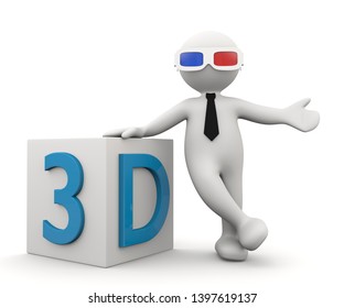 3d Man Threedimensional Visual Technology Stock Illustration 1397619137 ...