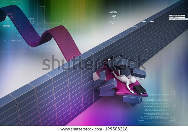 3d Man Trouble Stock Illustration 199508216 | Shutterstock