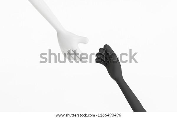 3d Man Trying Help Another Man 스톡 일러스트 1166490496 | Shutterstock