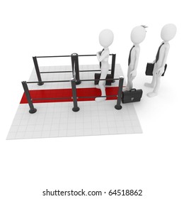 3d Man Waiting Access Gate Isolated 스톡 일러스트 64518862 | Shutterstock