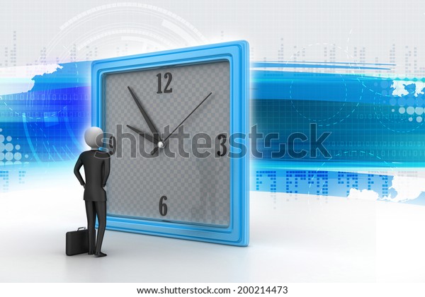 3d Man Watching Clock 스톡 일러스트 200214473 | Shutterstock
