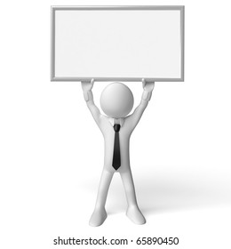 3d Man White Poster Stock Illustration 65890450 | Shutterstock
