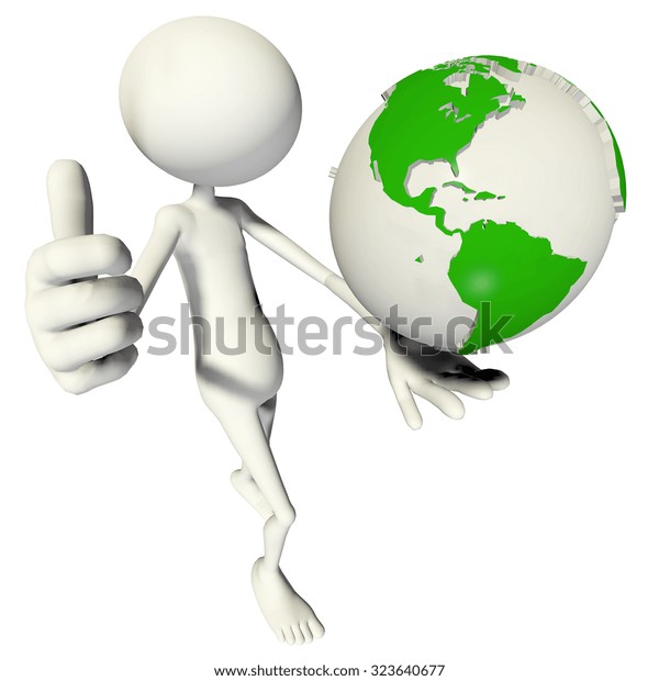 3d Man World Map 03 库存插图 323640677 | Shutterstock